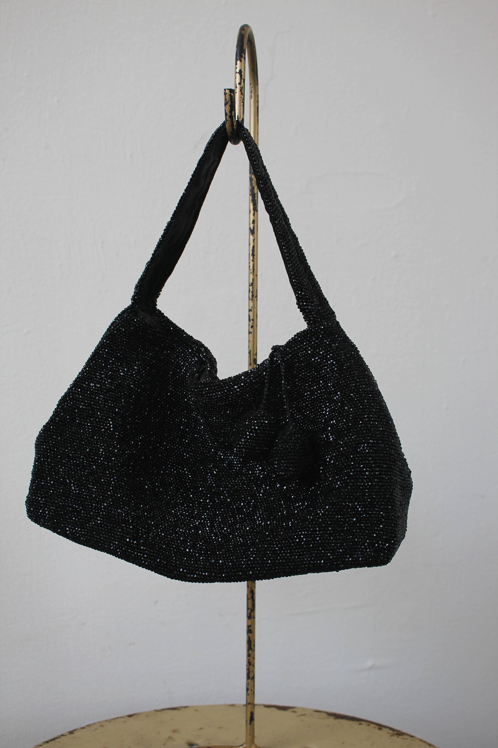 1940s Vintage Beaded Handbag / 40s Jet Black Evening Bag / 40s - Etsy