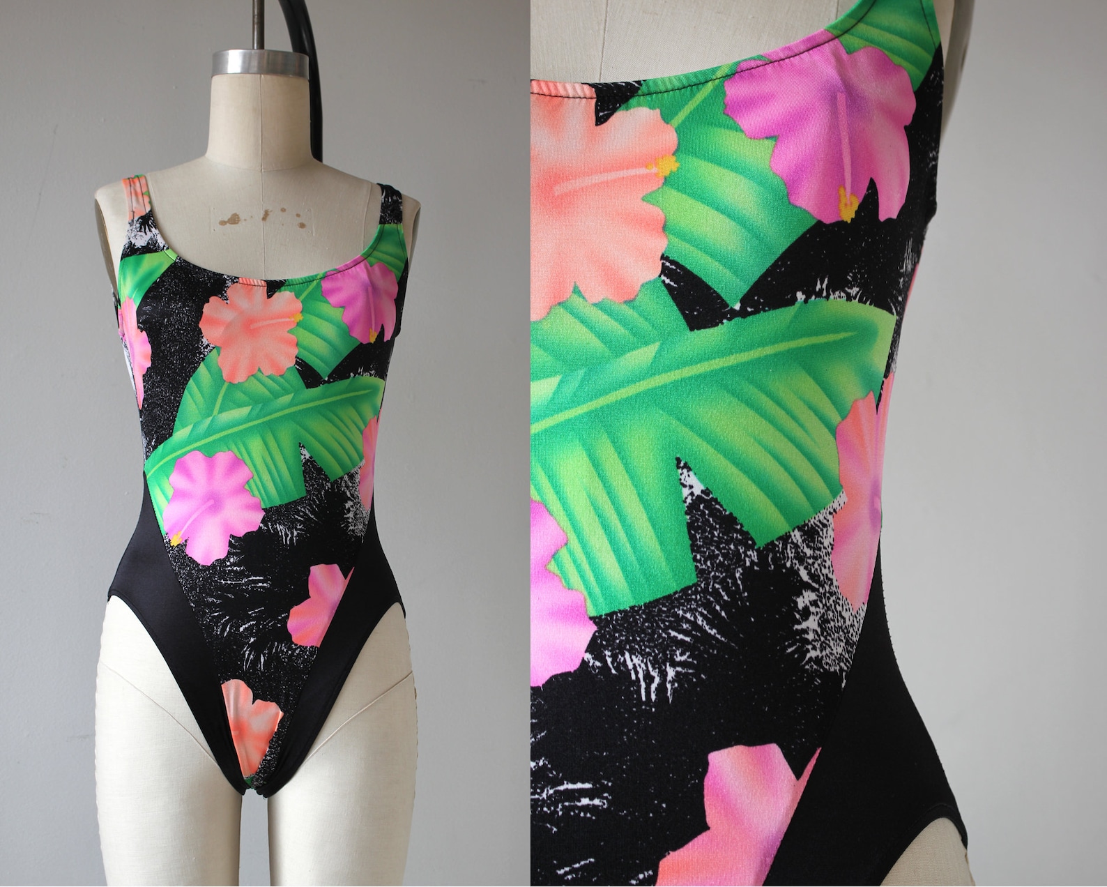 Vintage 1980s swimsuit / 80s one piece bathing suit / 80s | Etsy