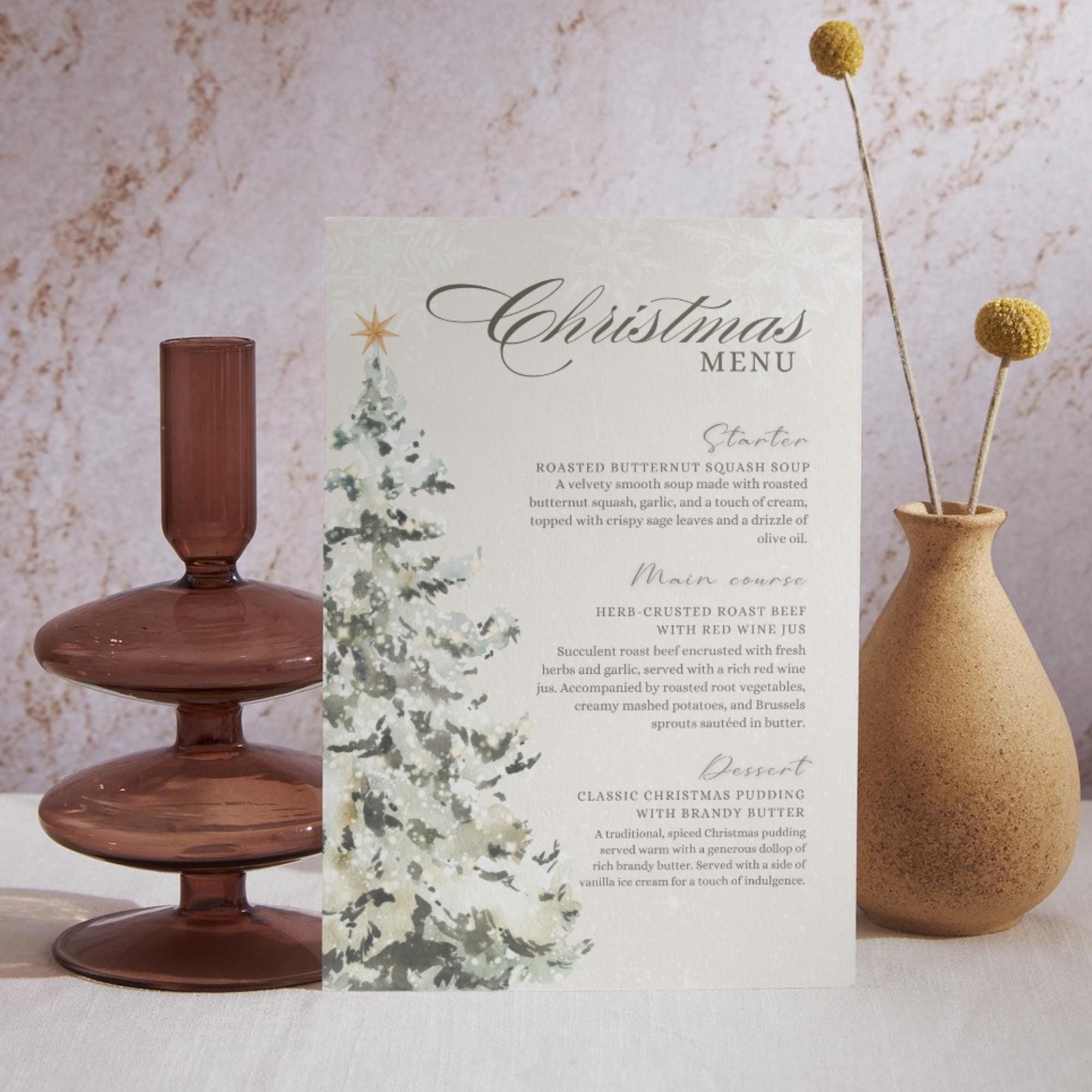 Editable Christmas Menu Template, Printable Christmas Menu, Instant ...