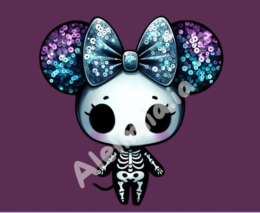 Cute Skull, Mouse Ears, Png File - Etsy
