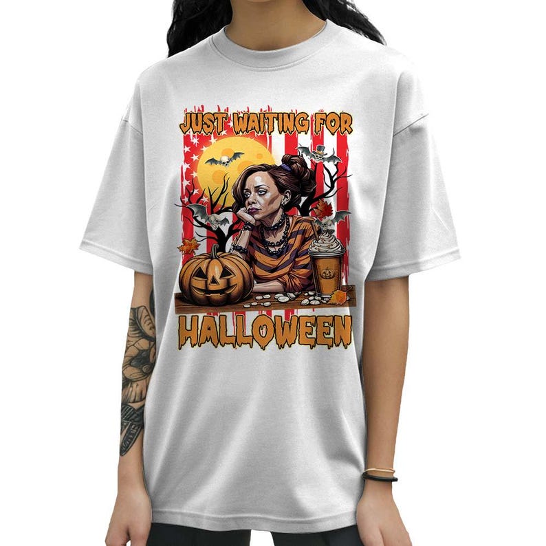 Kamala Harris 2024 Halloween PNG File, Harris 2024 Just Waiting for ...