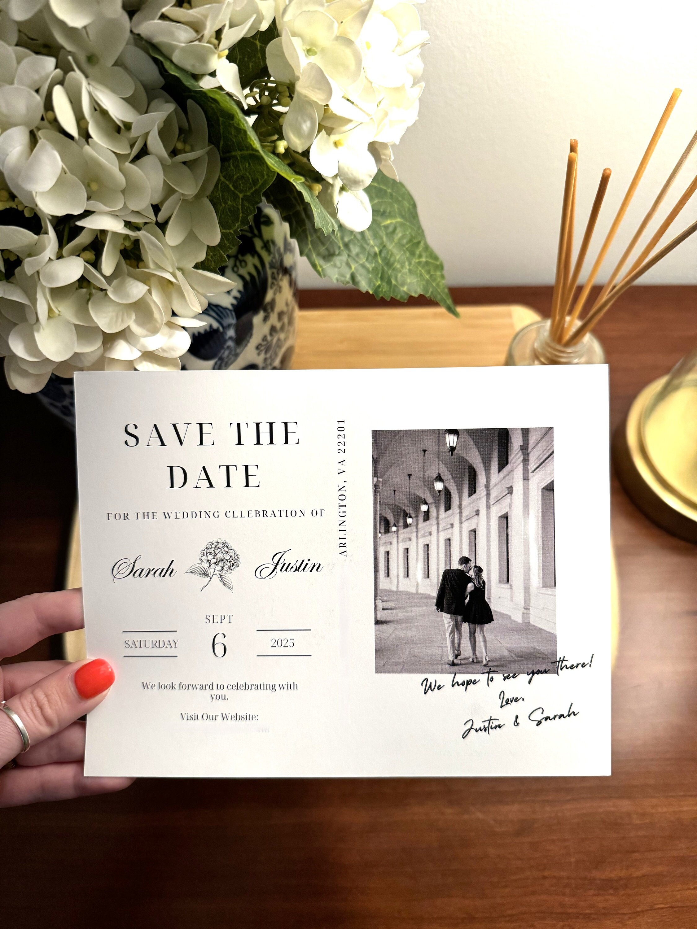 Classic Vintage Postcard Inspired, Editable Save the Date Design, Canva ...