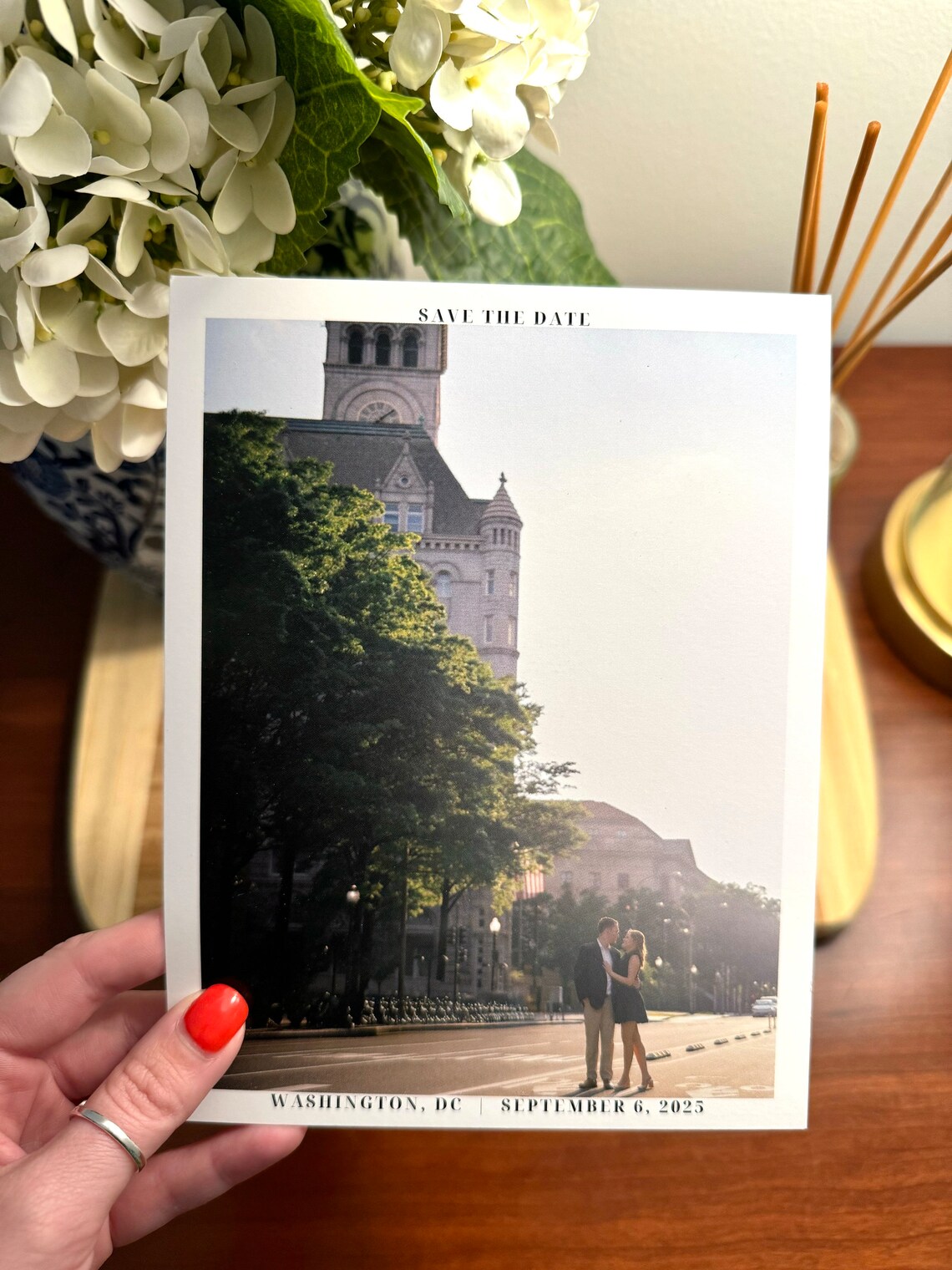 Classic Vintage Postcard Inspired, Editable Save the Date Design, Canva ...
