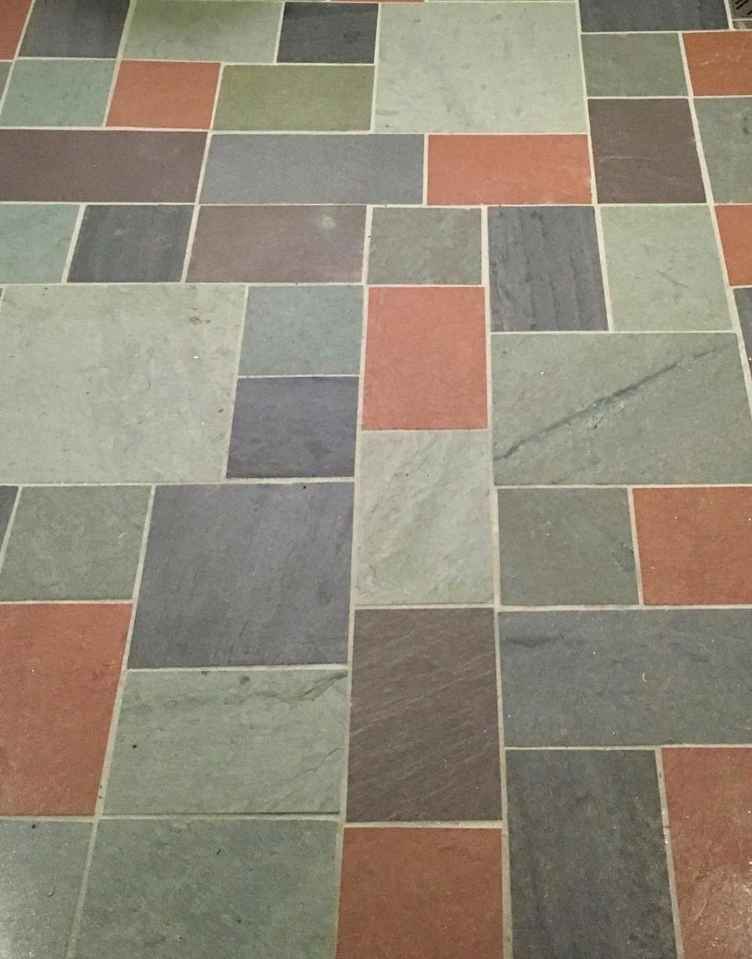 MCM Slate Floor Tiles - Multi-color - Multi-size - Etsy