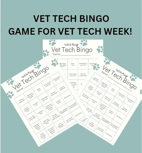 Vet Tech Bingo Cards Digital Copy, 12 Ct - Etsy