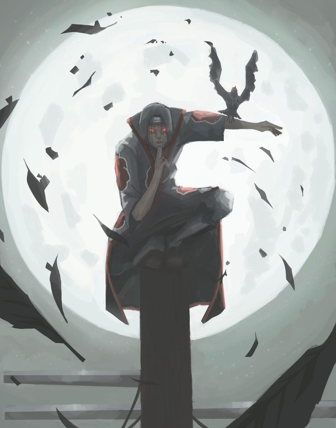 Itachi Returns // Soft Tough Card Stock Art Print 8.5x11 - Etsy