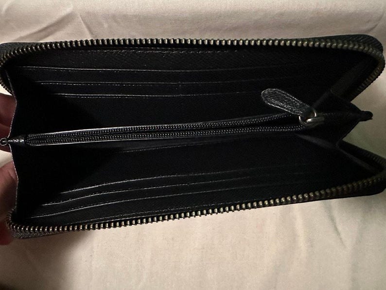 Coach Plaid Zip Wallet, Red & Black Tartan Design, Excellent Condition ...