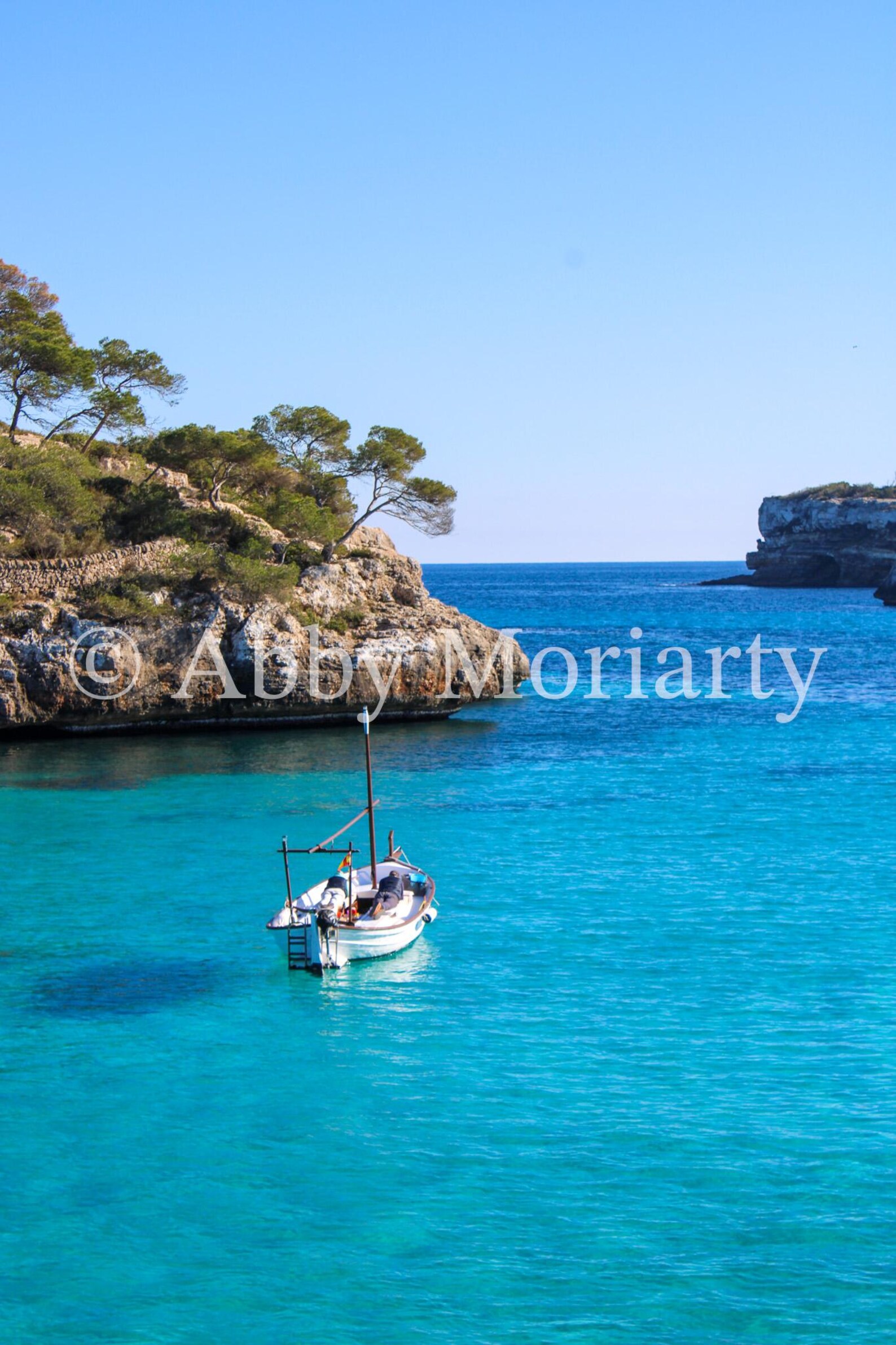Mediterranean Mallorca Cove Print | Spanish Coast Photography | Blue ...