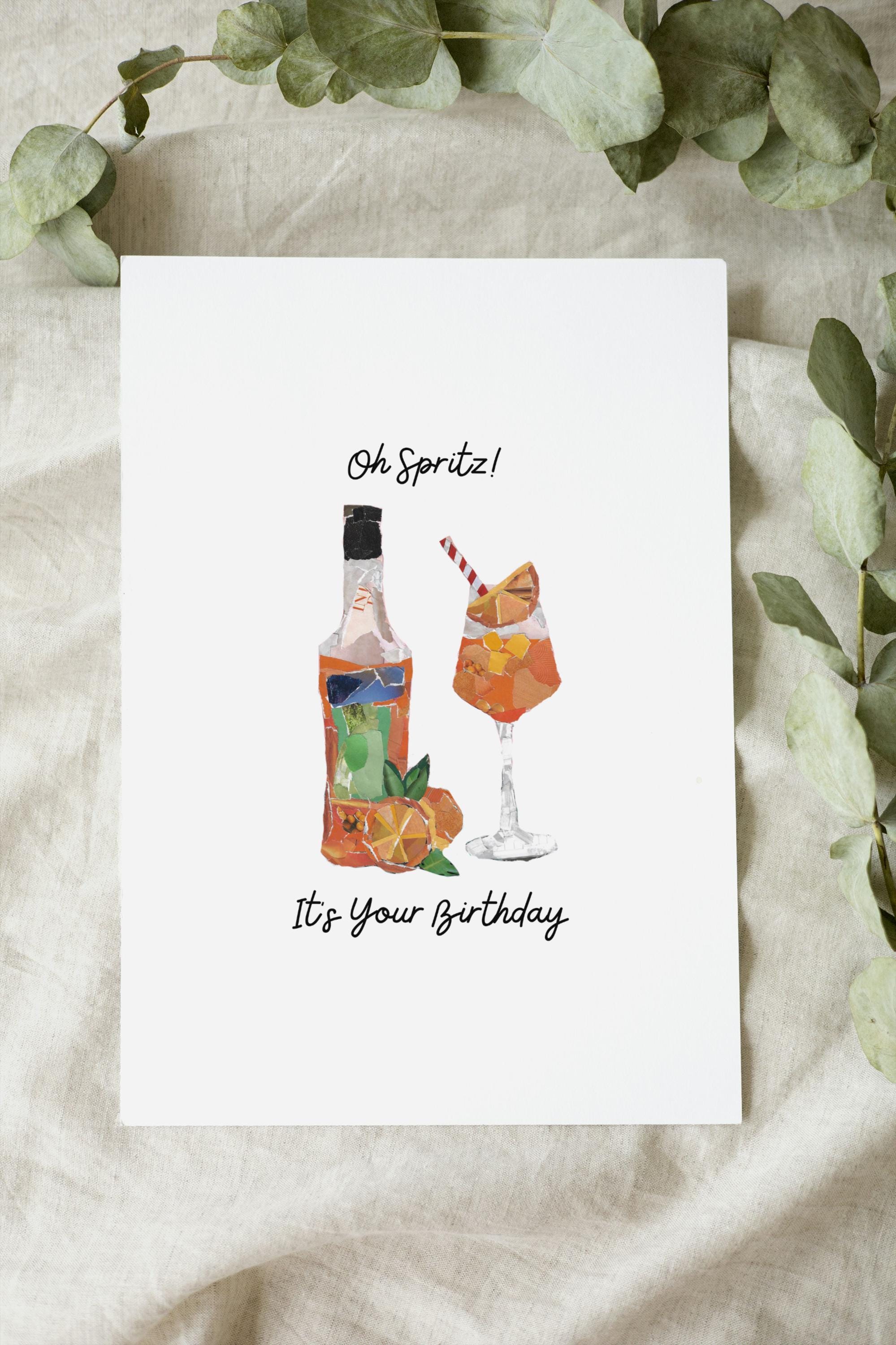 4.24x5" Oh Spritz! It's Your Birthday Card – Perfect for Aperol Spritz ...