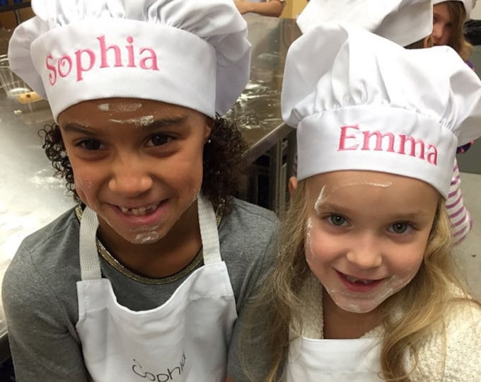 Childrens Personalized Chef Hat With Name Girls Chef Hats - Etsy