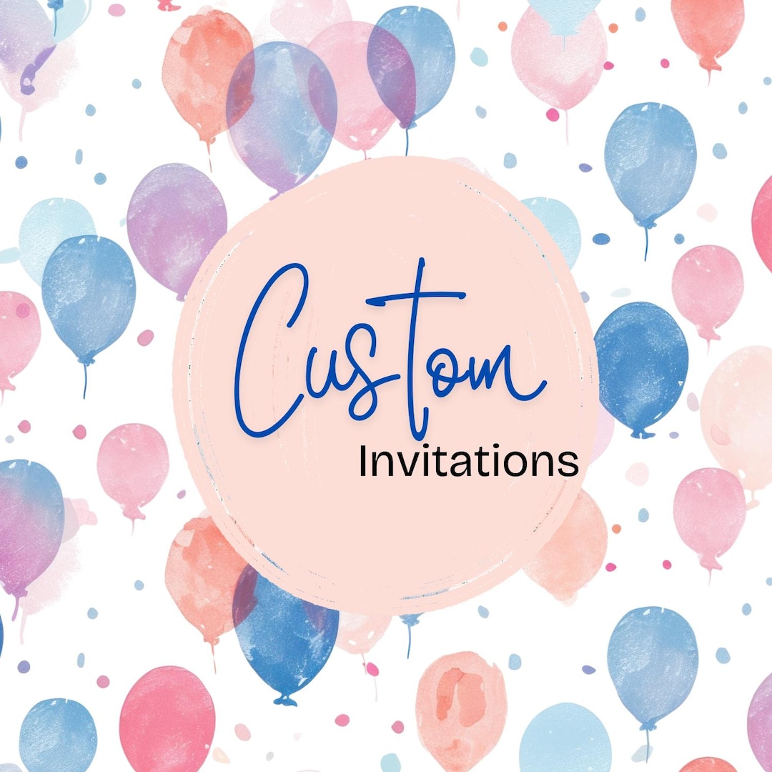 Custom Digital Invitations | Made to Order Invitations - Etsy
