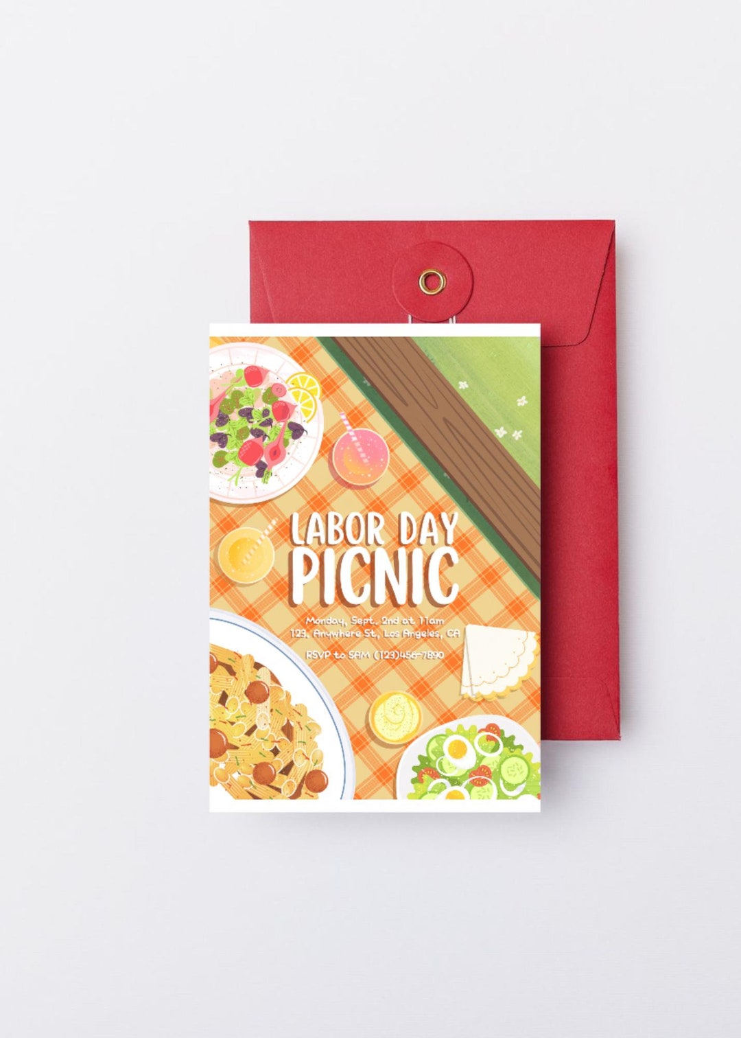 Picnic Event Editable Invitation Template - Etsy