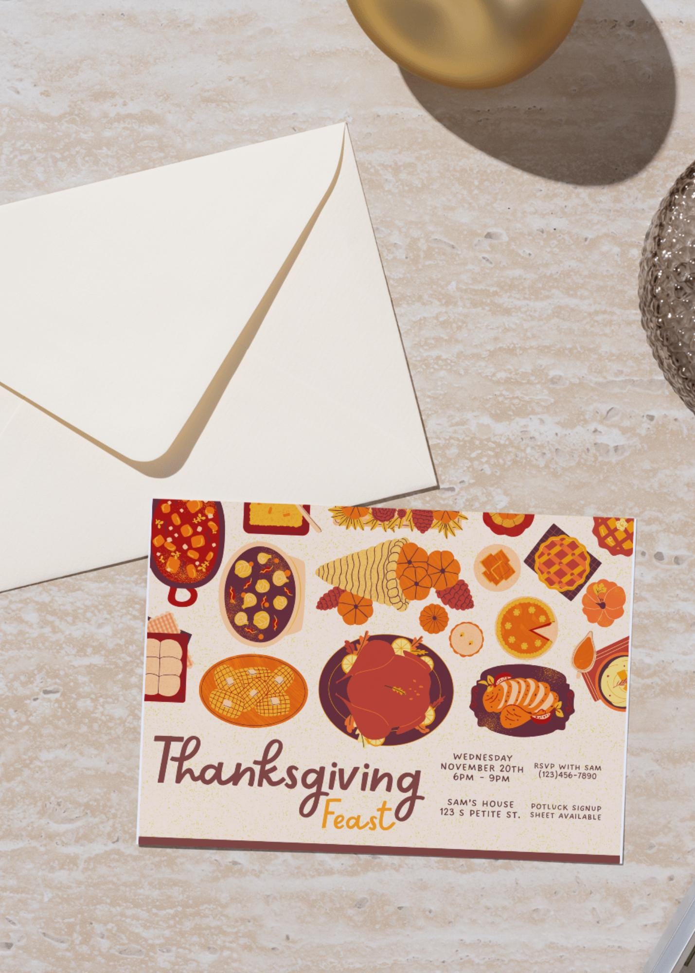 Thanksgiving Feast Invitation - Etsy