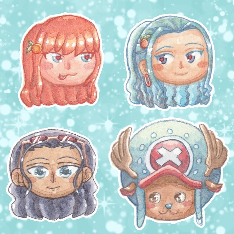 One Piece Strawhats Crew Stickers - Etsy
