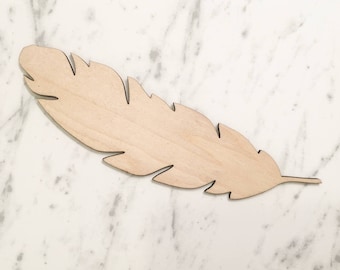 Wood feather | Etsy