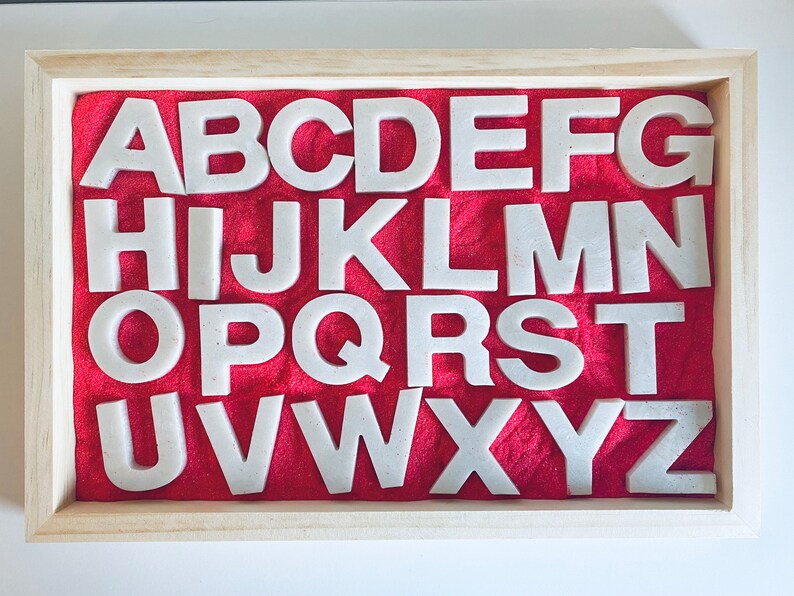 Alphabet Zen Garden for Kids & Adults: Sensory Resin Letters - Etsy