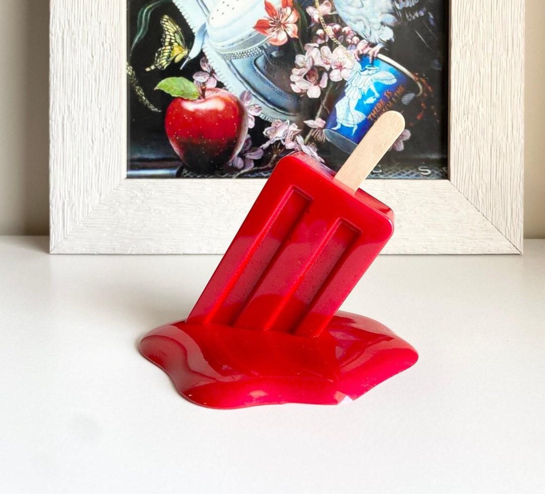 Red Melted Popsicle Art - Etsy