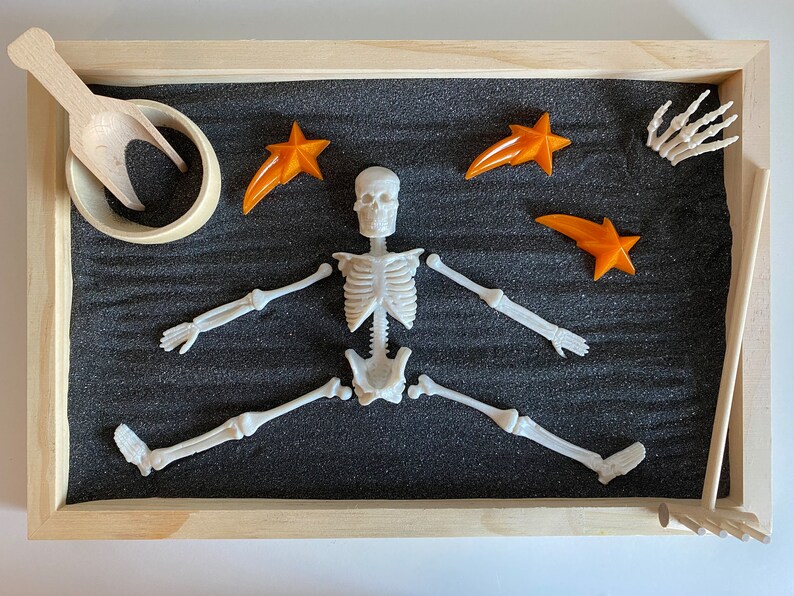 Skeleton Halloween Zen Garden Large 12" X 8" X 1" Zen and Sensory - Etsy