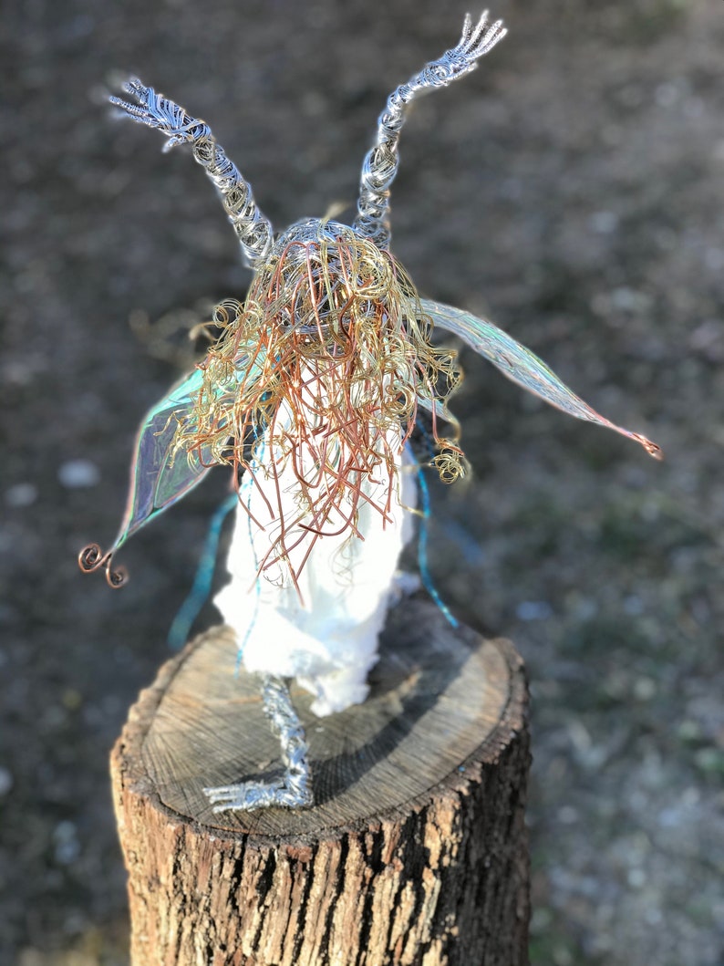 HOPE, the Yogi Fairy Stainless Steel Wire Fairy Sculpture IN STOCK - Etsy