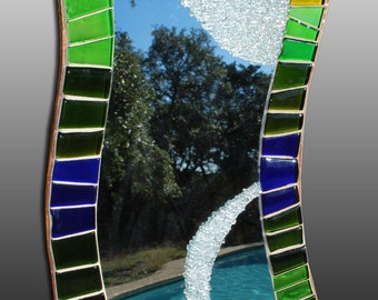 Recycled Glass Mirror Wavy Vanilla CUSTOM MADE ITEM - Etsy
