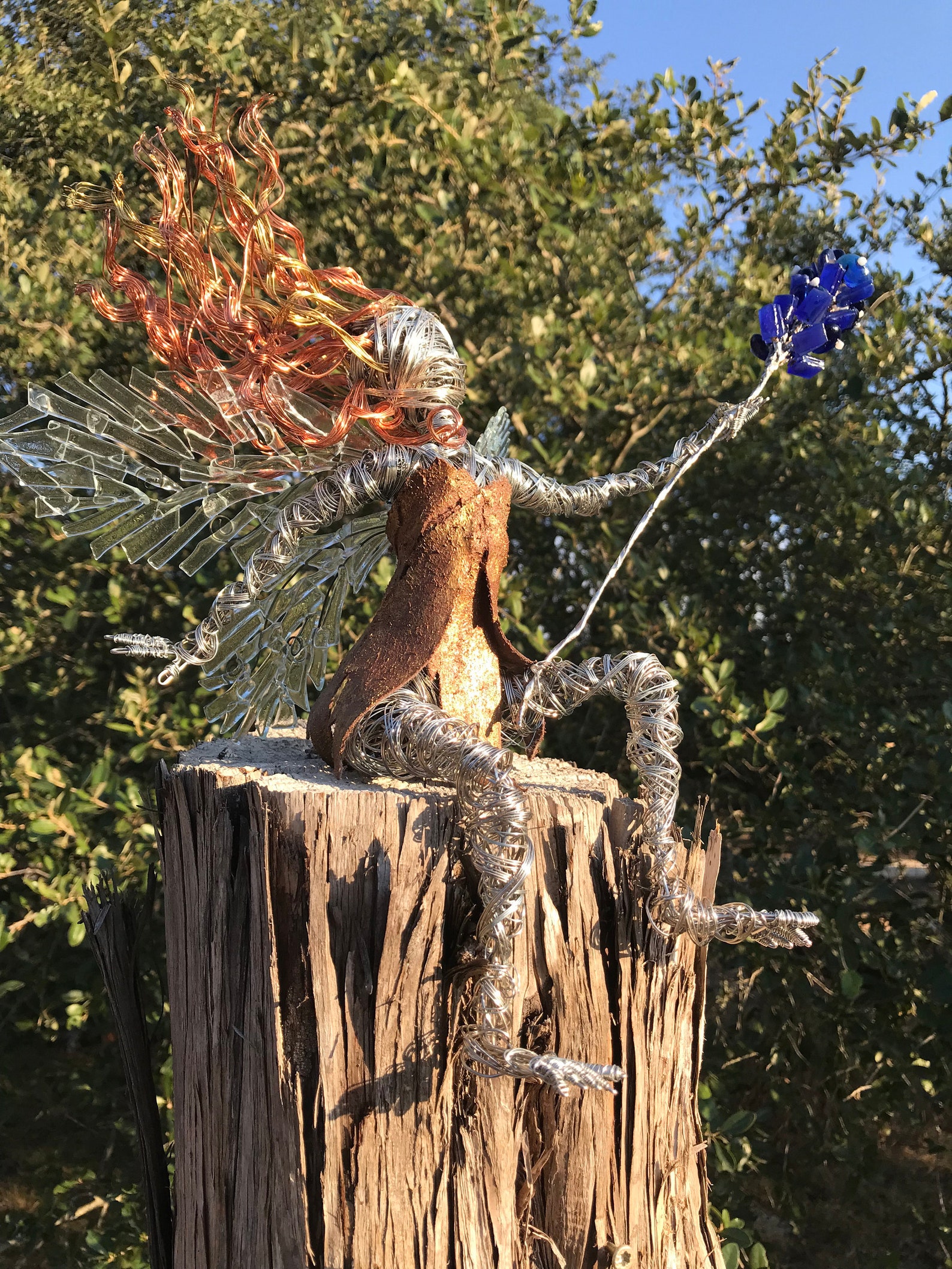 Custom Made Stainless Steel Wire Fairy Sculpture - Etsy