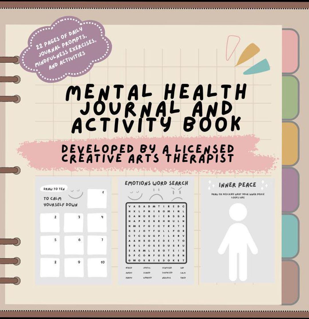 Printable Mental Health Journal and Activity Book for Therapy Clients ...