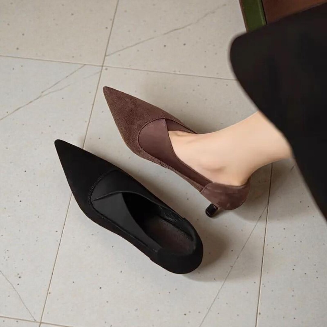 Trendy Pointy Toe Heels for Women | Minimalist Mid Heel | Elegant Slip ...