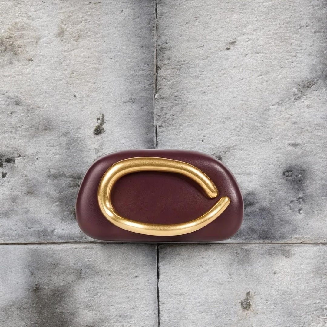 Round Gold Handle Closure Box Clutch Bag – Elegant Clutch for Casual or ...