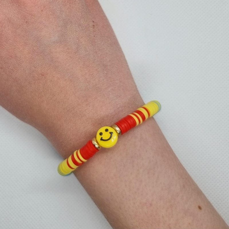 Clay Bead Emoji Bracelet - Etsy UK