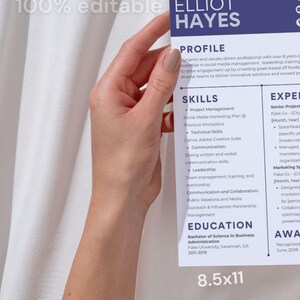 Professional Resume Template | Modern & Editable Design for Any Job ...