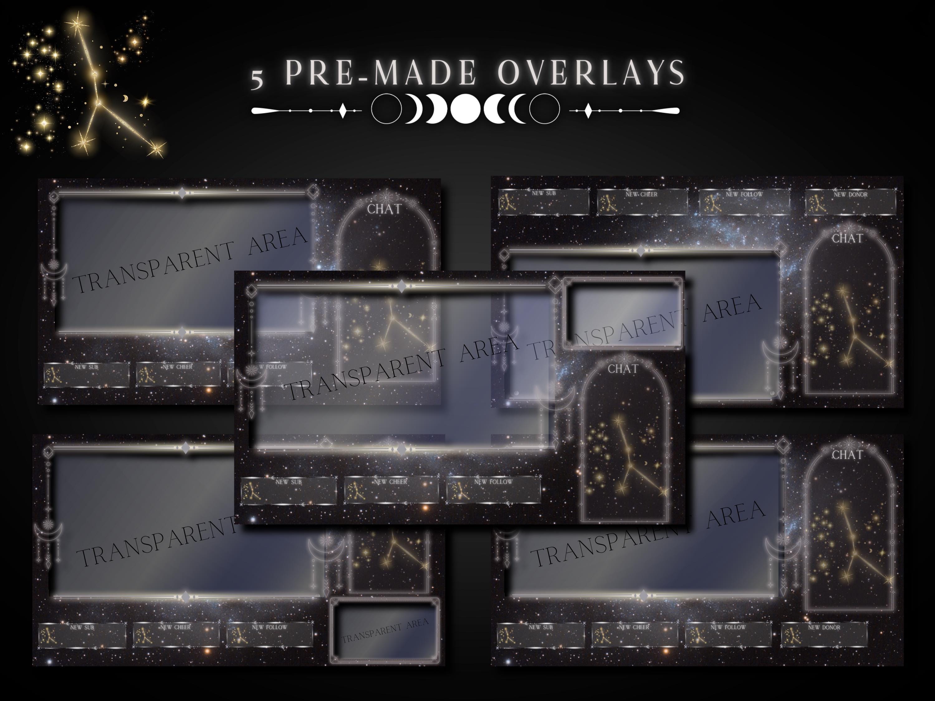 CANCER | Zodiac Stream Overlay Package | Overlays for Twitch/youtube ...