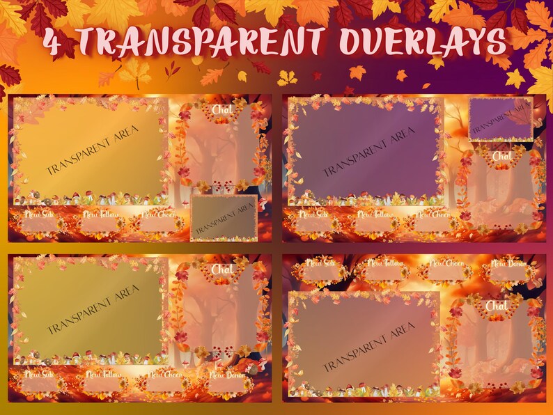Autumn Leaves Twitch Overlay Bundle: Animated Stream Package - Etsy