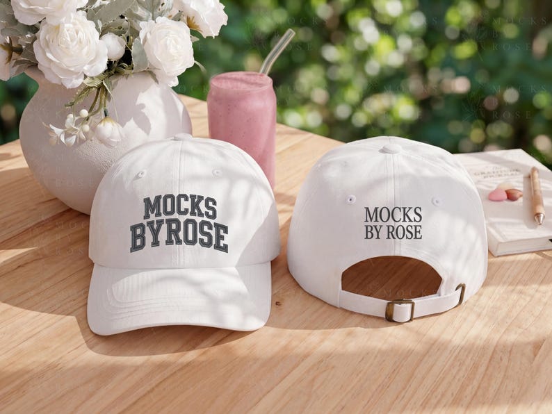 Classic Dad Cap Front and Back Mockup Bundle, Yupoong 6245CM Cap Mock ...