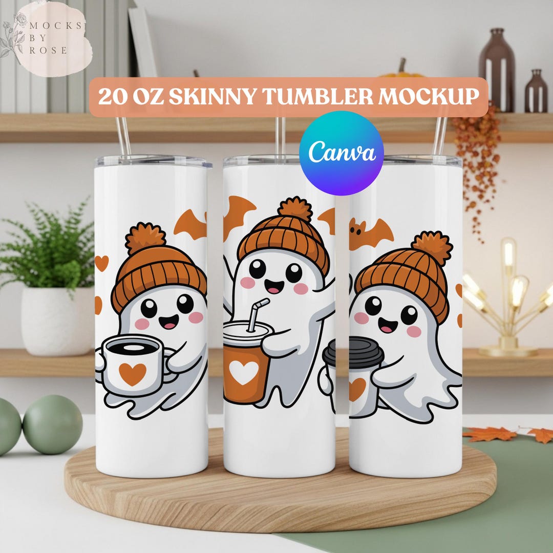 ICP 20oz Skinny Tumbler PNG Transparent Background Mockup Canva Tumbler ...
