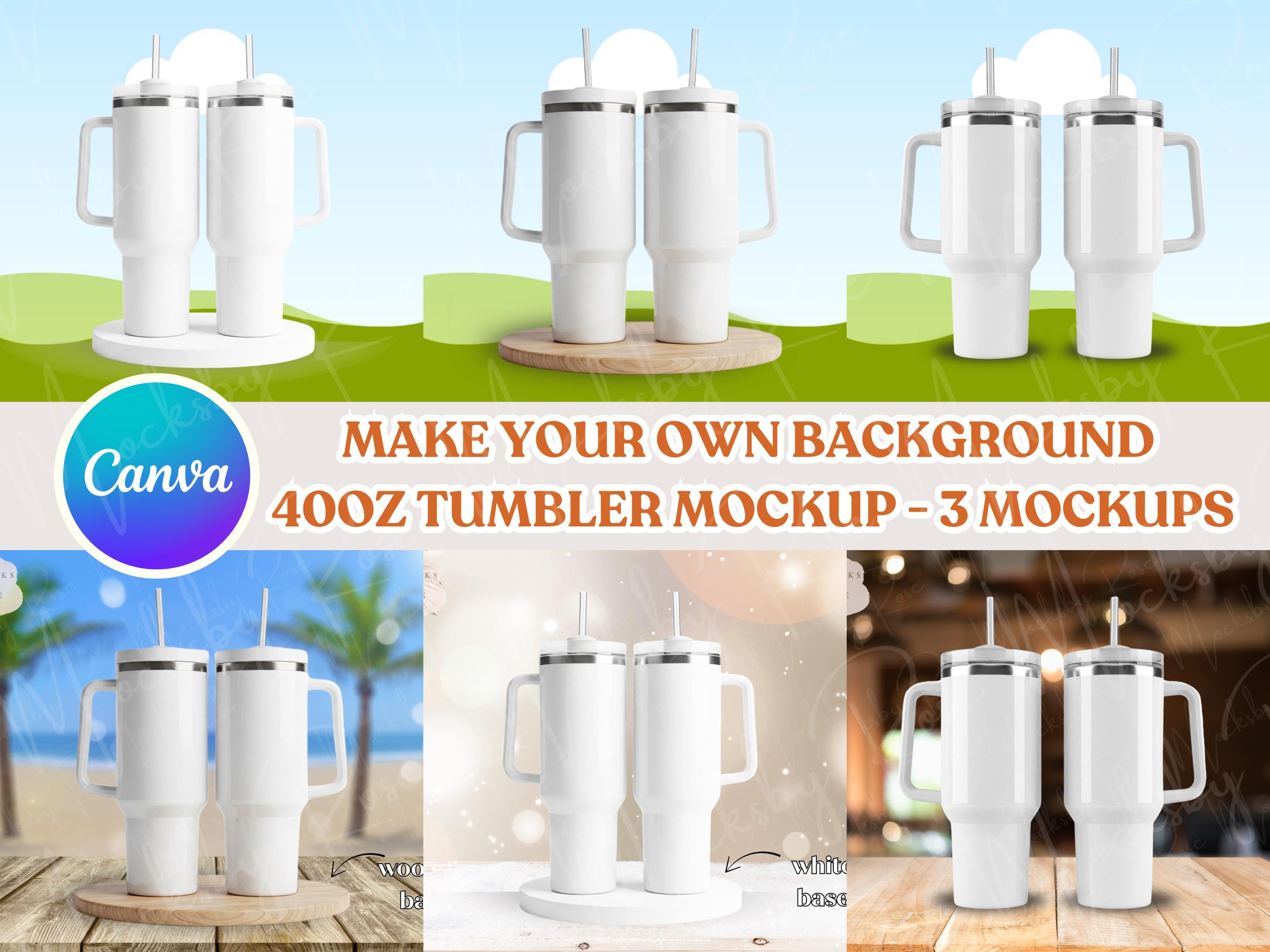 ICP 40oz Tumblers Editable Canva Mockup, Canva Frames Drag Drop ...