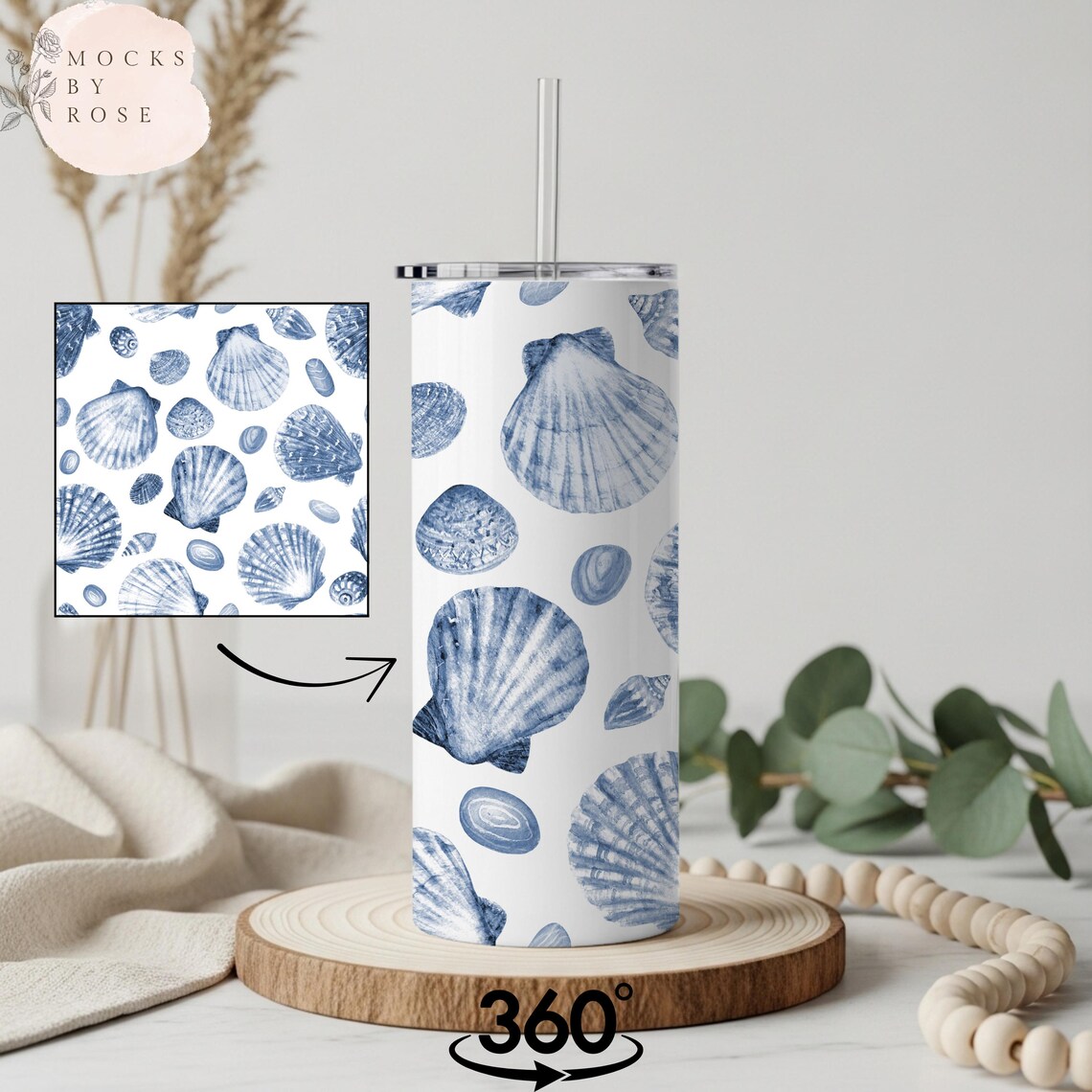 20oz Skinny Tumbler 360 Rotating Canva Mockup Drag Drop Tumbler ...