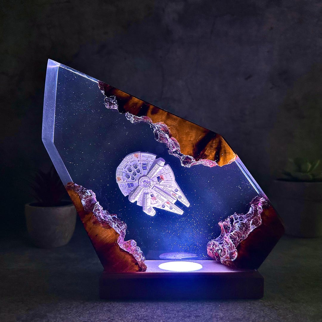 Diorama Space Galaxy Lamp, Epoxy Night Lamp for Spacecraft, Galaxy Lamp ...