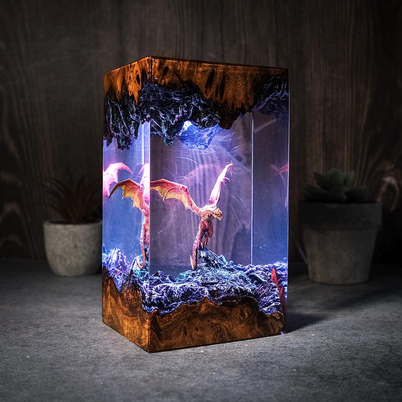 Resin Lamp - Etsy UK
