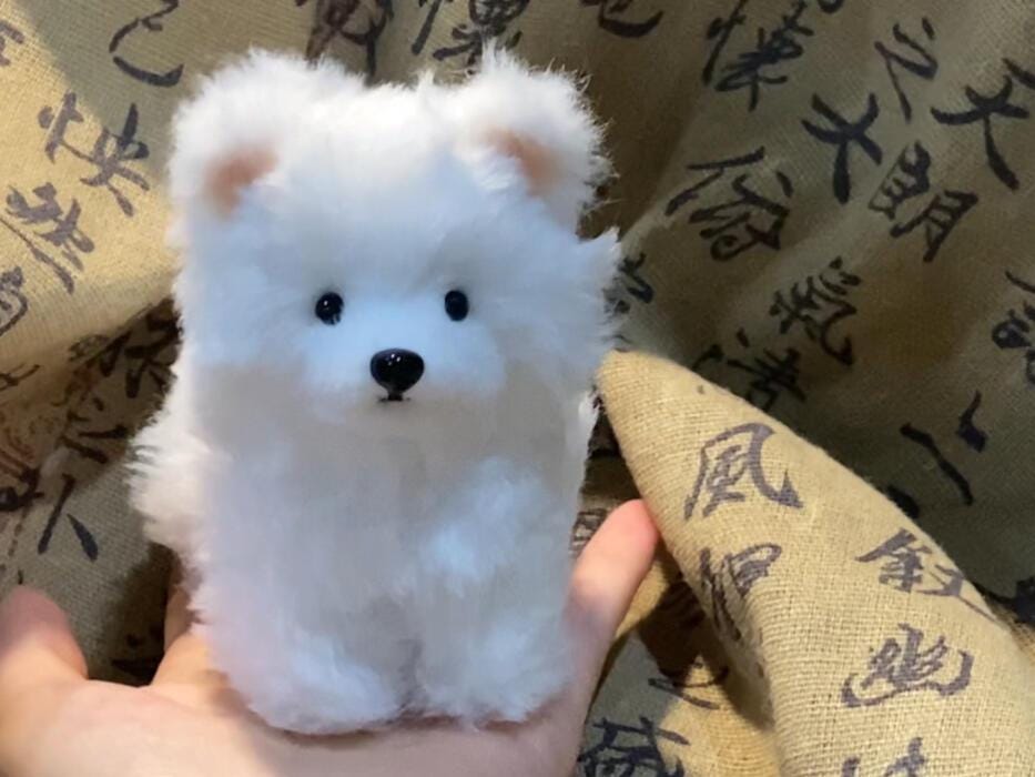 Handmade Fluffy Samoyed Dog Plushie: Custom Pet Memorial Gift - Etsy