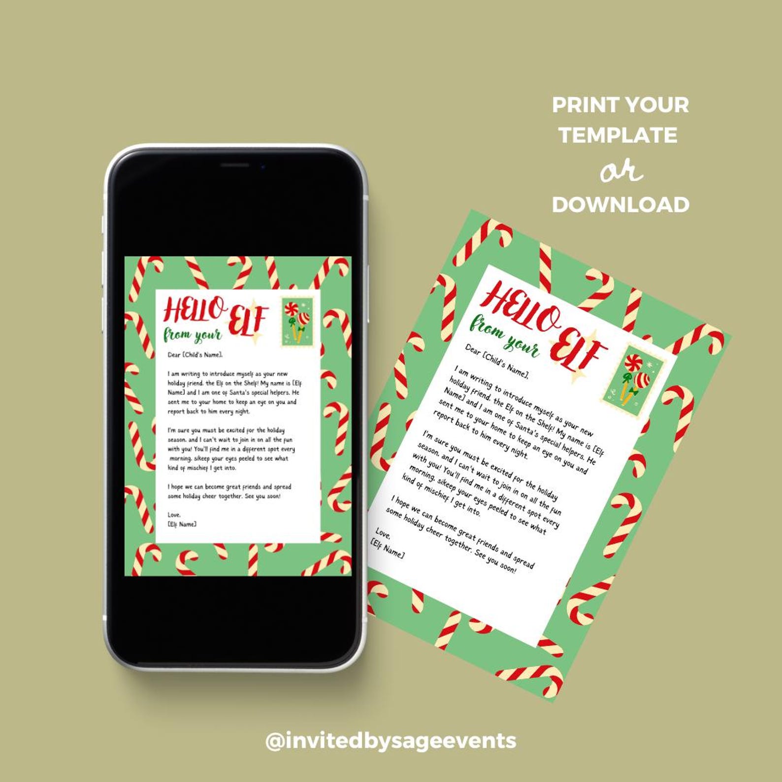 Editable Elf Christmas Arrival Letter | Printable Template - Etsy