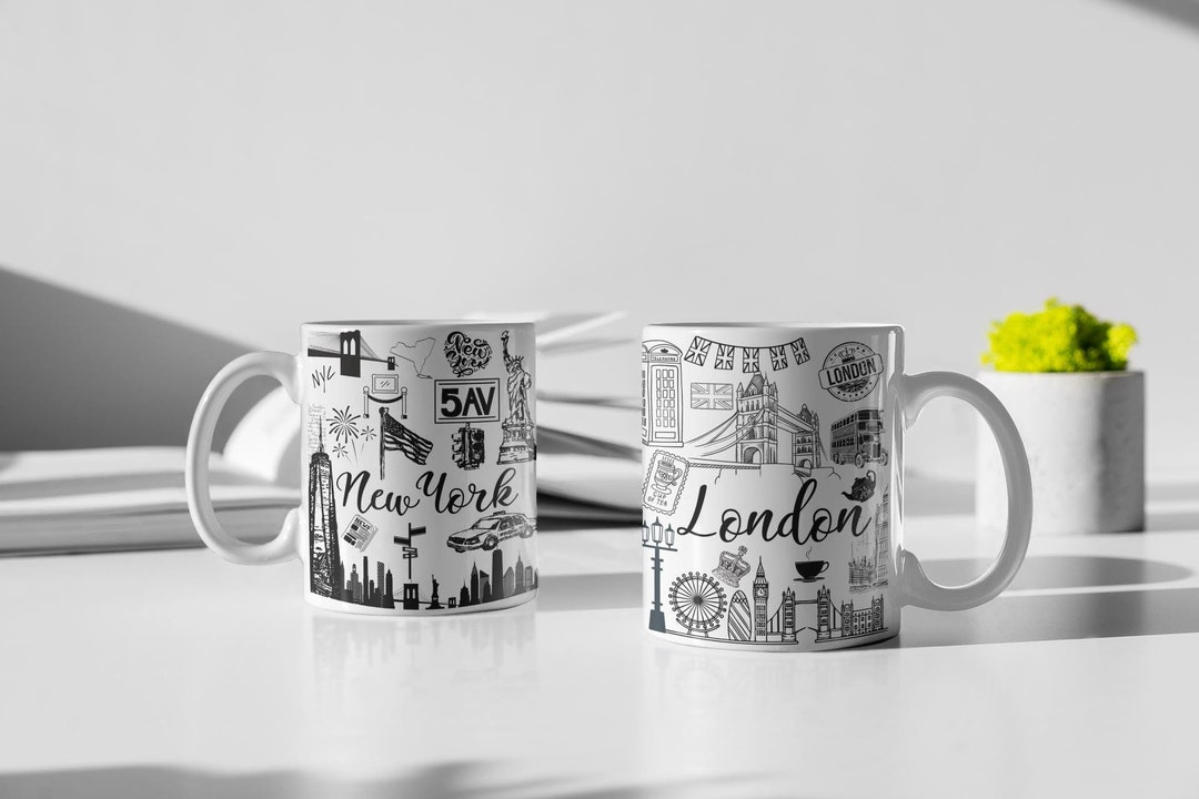 Collectible City Mugs, New York Mug, Paris Mug, London Mug, Italy Mug ...