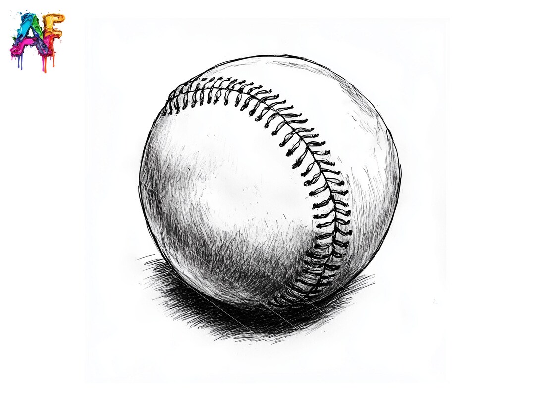 High Quality Baseball Drawing PNG - Etsy