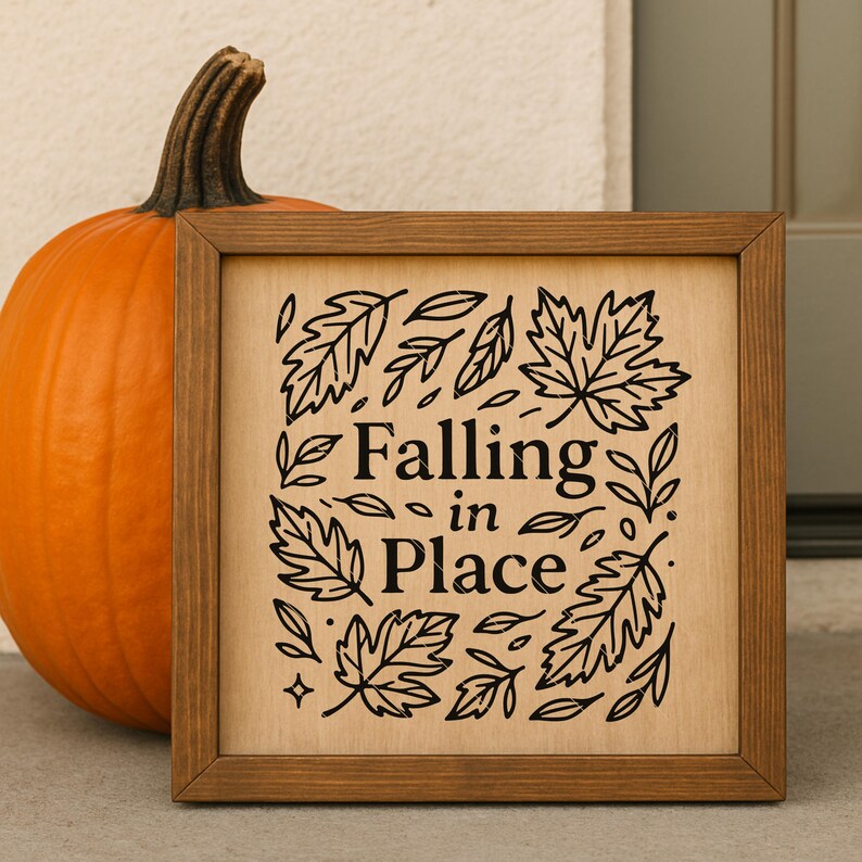 Falling in Place SVG | Autumn Leaves Design (digital Download) - Etsy