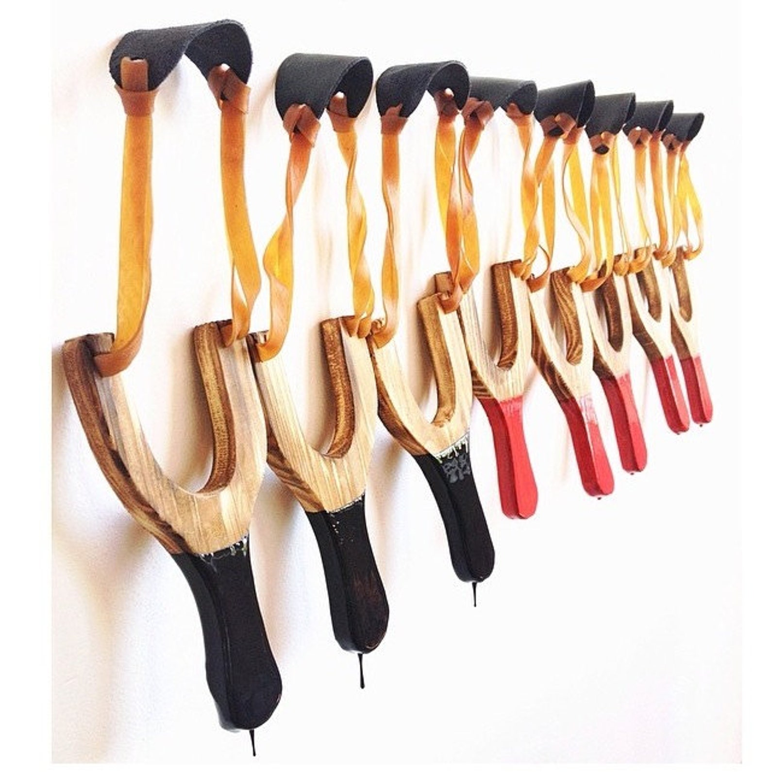 Wooden Slingshot Toy With Soft Wool Felt Balls Ammo Toy - Etsy