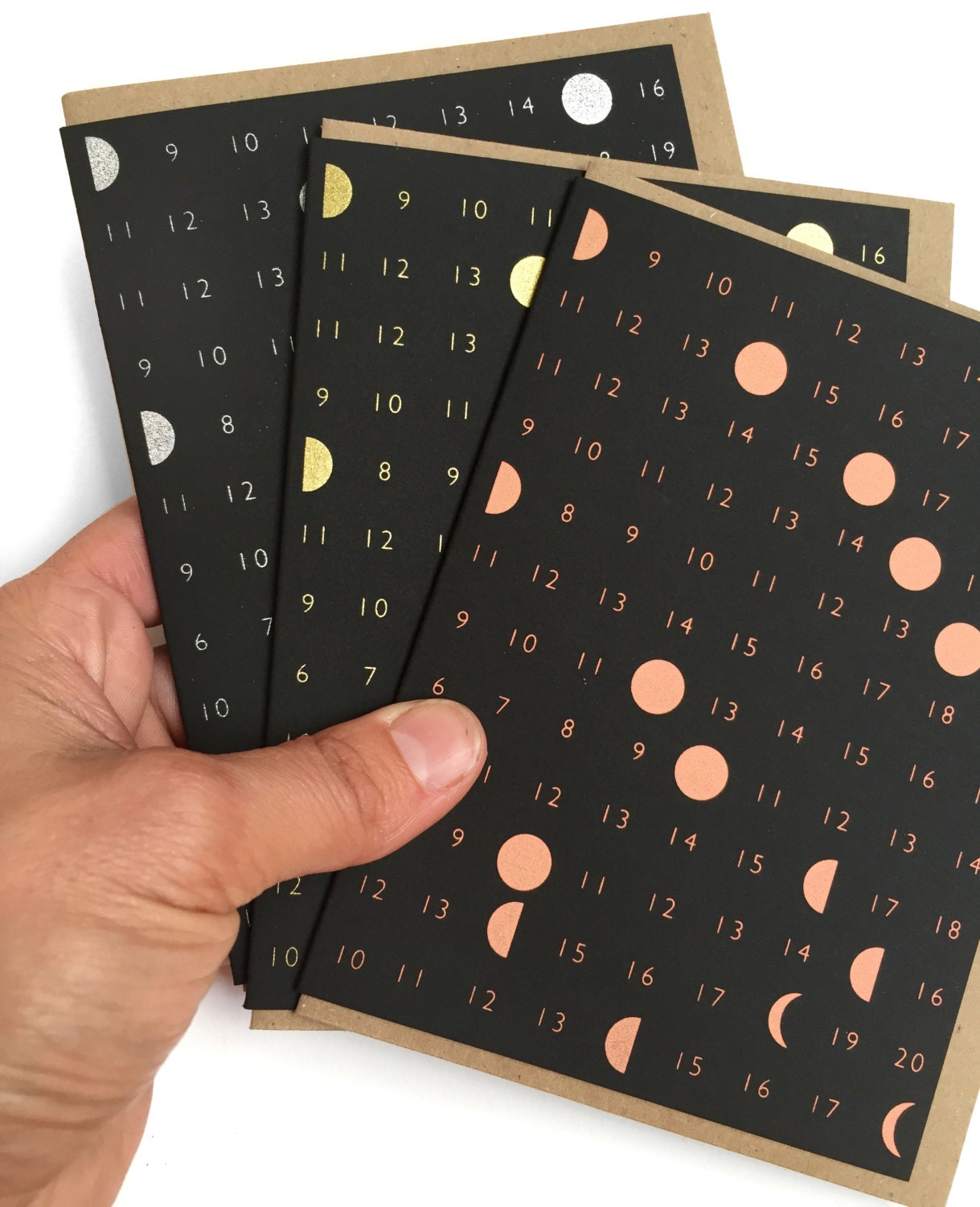 Moon Card Moon Phase Card Blank Greeting Cards Moon Art | Etsy