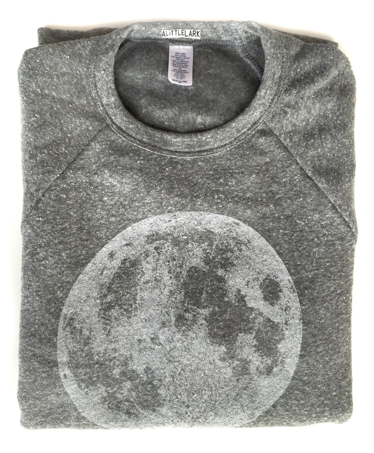 Moon Sweatshirt Full Moon Shirt Moon Print Space Shirt - Etsy