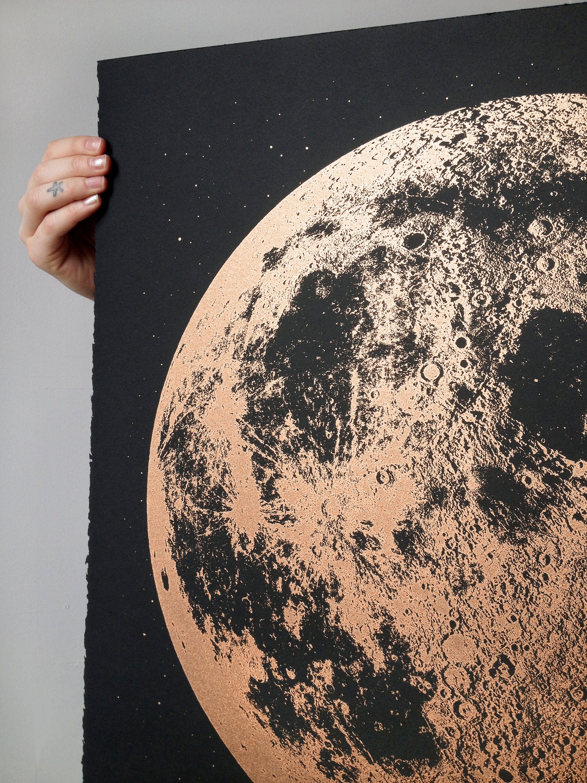 2023 Rose Gold Moon Calendar, Pink Moon Lunar Phases Print, Wall Moon ...