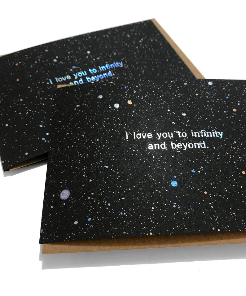 Infinity Love Card: Hand-painted Space Anniversary Card - Etsy