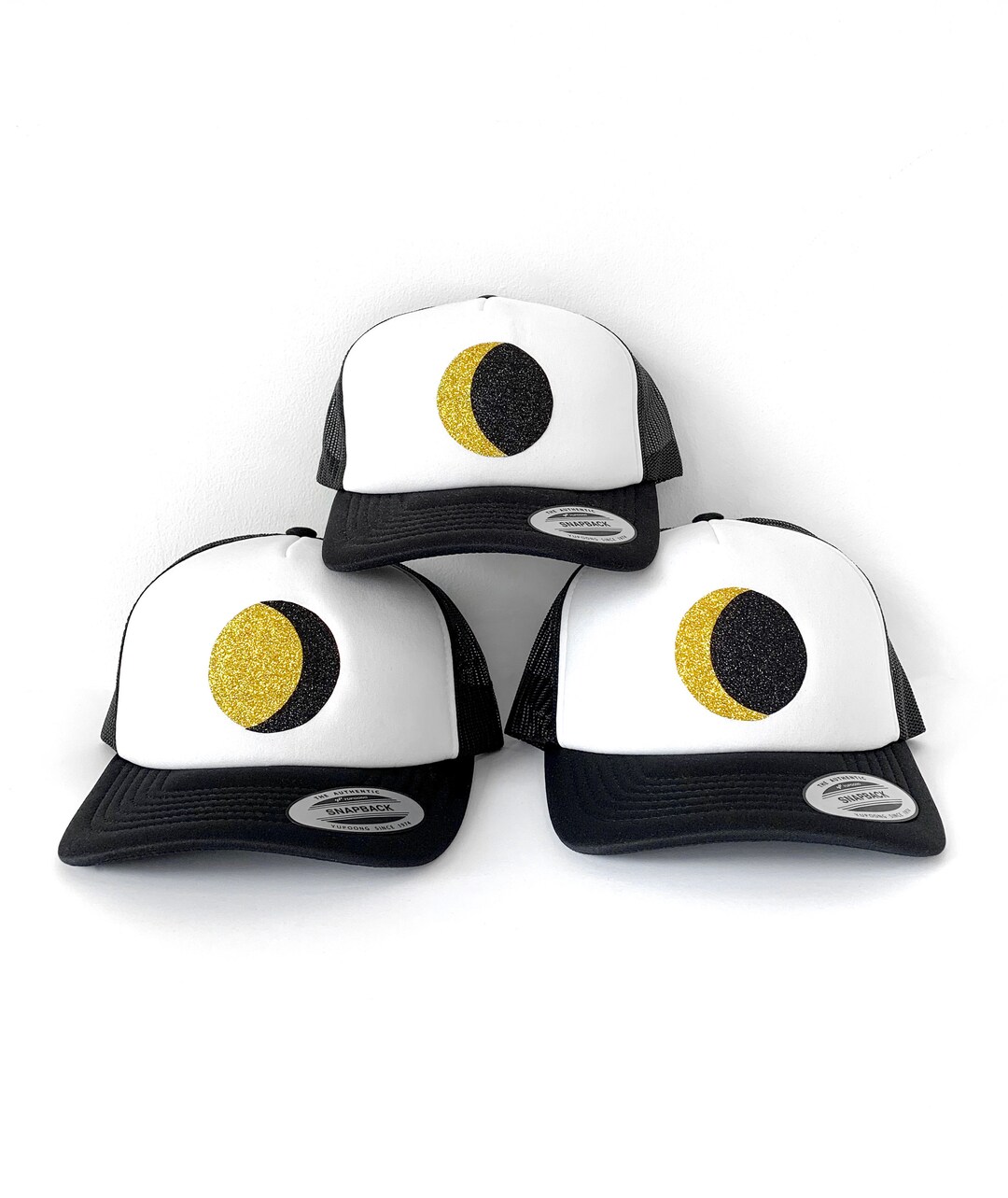 Glitter Moon Phase Trucker Hat - Yupoong Unisex Snapback - Etsy
