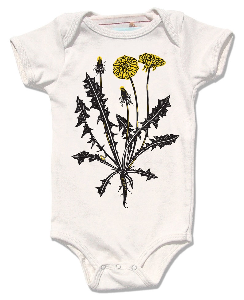 Dandelion Flower Onesie Baby Wildflower Bodysuit Unisex Baby - Etsy